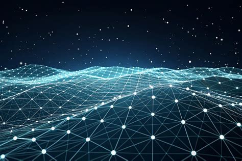 Big Data And Network Concept Futuristic 3d Digital Landscape Stock Illustration Illustration