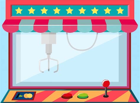 Premium Vector A Claw Crane Machine Game