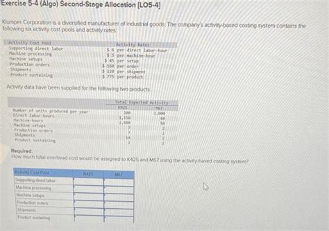 solved exercise 5 4 algo second stage allocation [lo5 4]