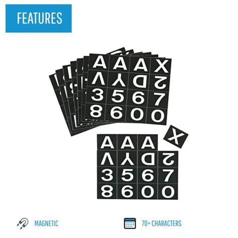 Car0802 0 75″ Magnetic Set Letters Numbers And Symbols Merangue