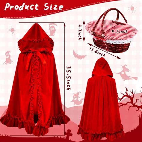 Little Red Riding Hood Cloak With Willow Picnic Basket