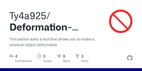 Github Ty4a925deformation Addon This Addon Adds A Tool That Allows You To Make A Physical