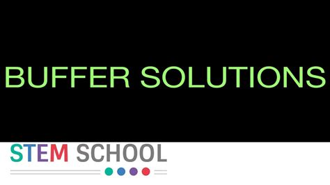 Acids And Bases Introduction To Buffer Solution Part 8 Youtube