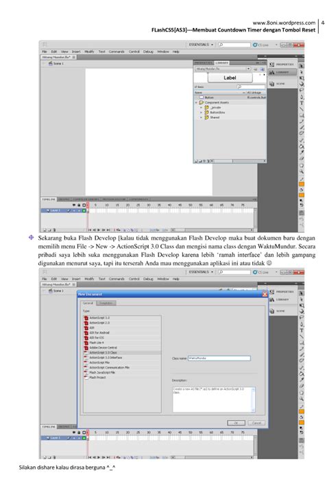 Flashcs5 As3 — Membuat Countdown Timer Dengan Tombol Reset Dont Be