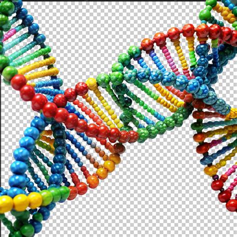 Dna Multi Color Isolated On White Background Premium Ai Generated Psd
