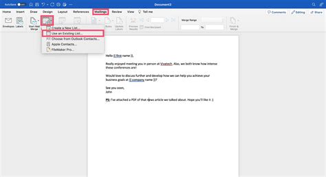 How To Mail Merge In Outlook Easy Steps