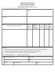 Certification Of Origin CUSMA USMCA T MEC Guidelines Course Hero