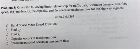 Solved Problem Given The Following Linear Relationship Chegg Com