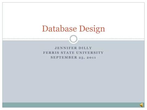 Ppt Database Design Powerpoint Presentation Free Download Id6239986