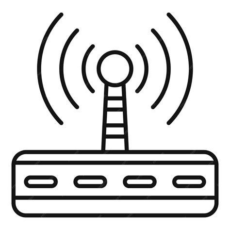 Premium Vector Wifi Router Radiation Icon Outline Wifi Router Radiation Vector Icon For Web