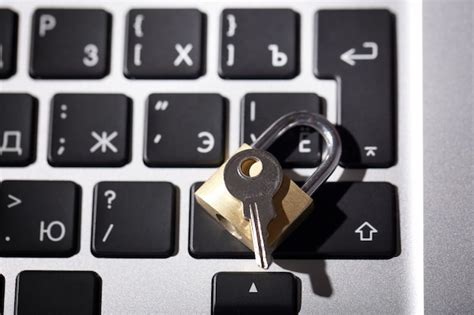 Premium Photo Cyber Safety Concept Lock On Computer Keyboard