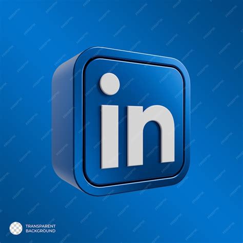 Premium Psd Linkedin 3d Logo