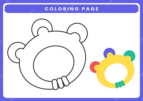 아이들을 위한 컬러링 페이지 워크시트 프리미엄 벡터
