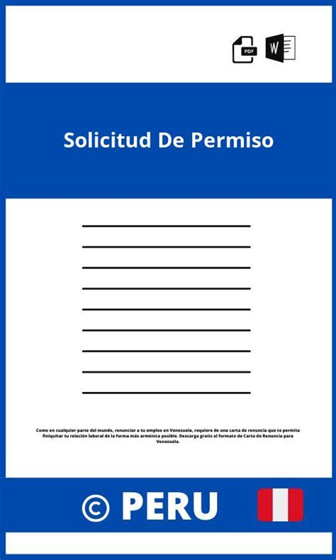 Modelo De Solicitud De Permiso Peru 2025 My Xxx Hot Girl