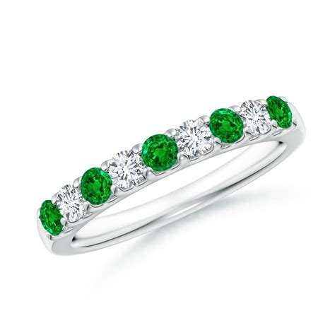 Emerald Wedding Bands Angara