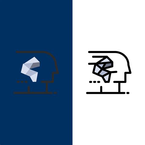 Android Artificial Brain Human Interface Icons Flat And Line Filled