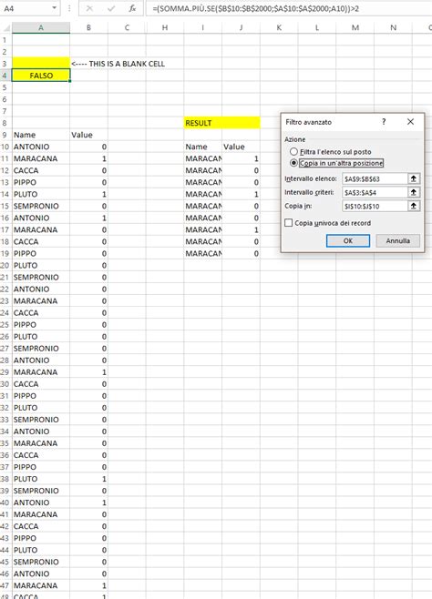 Excel Advancedfilter Using A Sumif As A Criteria Stack Overflow