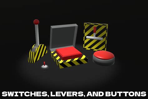 switches levers and buttons 3d props unity asset store