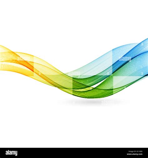Abstract Motion Smooth Color Wave Vector Curve Green And Blue Lines Stock Vector Image And Art