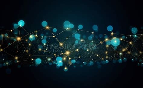 Connect Line Futuristic Ai Network Light Digital Cyberspace Background
