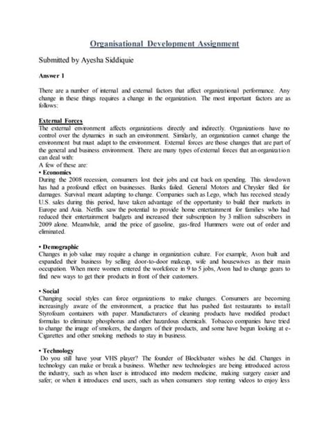 Od Assignment Ayesha Siddiqui E Docx