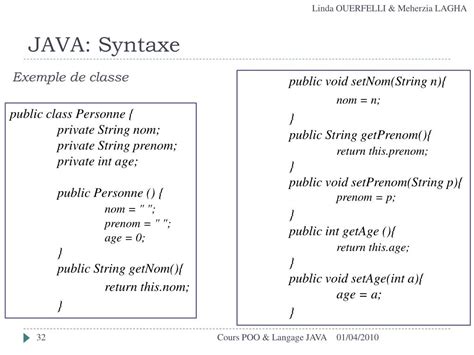 Ppt Cours Programmation OrientÃ©e Objet Et Langage Java Powerpoint