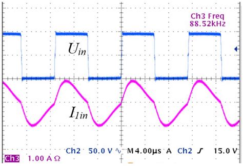 Measured Input Voltage And Current Waveforms Of The First Circuit