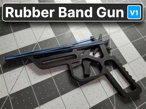 Rubber Band Gun V1 Print In Place Free 3d Print Model Makerworld