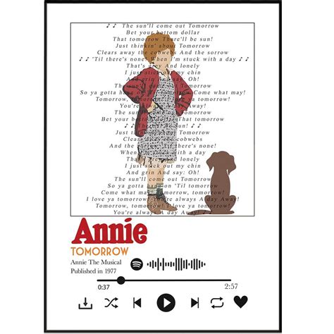 Annie Tomorrow Lyrics Modern Wall Art And Prints 98types