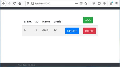 CRUD Example With Angular And Spring Boot ASB Notebook