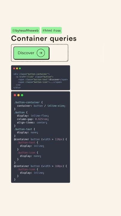 Container Queries Coding Html Webdesign Html5 Htmlcss Programming Css Webdevelopment