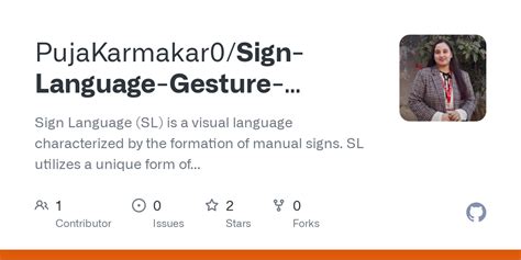 Github Pujakarmakar Sign Language Gesture Recognition Using Computer Vision In Real Time