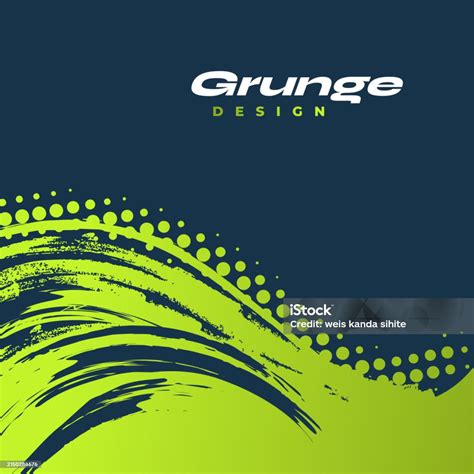 파란색과 녹색 그라데이션 브러시 배경 하프톤 효과 그런 지 스타일의 스포츠 배경입니다 디자인을 위한 스크래치 및 질감 요소 0