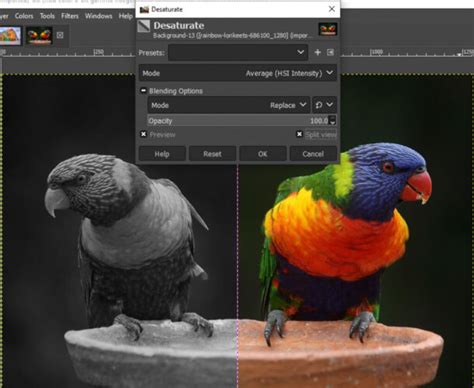 how to make an image black and white in gimp