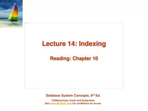 Ppt Lecture 14 Indexing Reading Chapter 10 Powerpoint Presentation