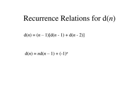 Ppt Section Solving Recurrence Relations Powerpoint Presentation Id