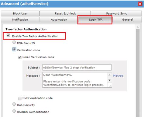 Adselfservice Plus Two Factor Authentication Nasıl Etkinleştirilir
