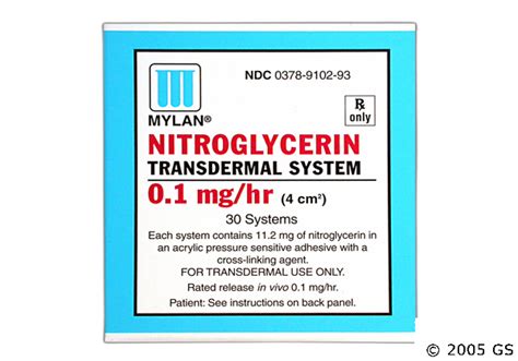 Nitroglycerin Patch Placement