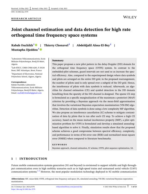 Joint Channel Estimation And Data Detection For High Rate Orthogonal Time Frequency Space