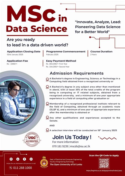 Msc In Data Science 2025 Open University Ousl