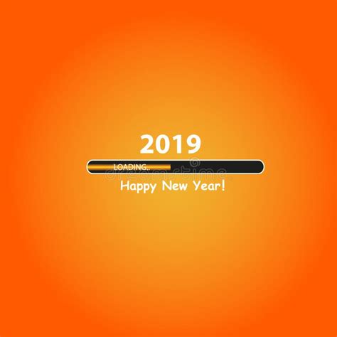 Happy New Year 2019 With Progress Bar Vector Stock Vector