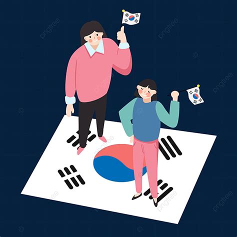 손으로 그린 국기 선거 일 그림 태극기 일러스트 한국 깃발 붉은 색 핑크 Png 일러스트 및 Psd 이미지 무료 다운로드 Pngtree