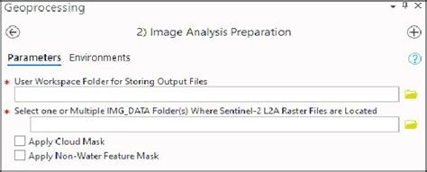 Image Analysis Preparation Tool Dialog Box In Arcgis Pro Desktop