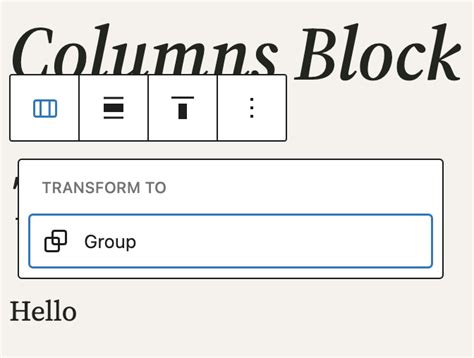 Columns Block Documentation