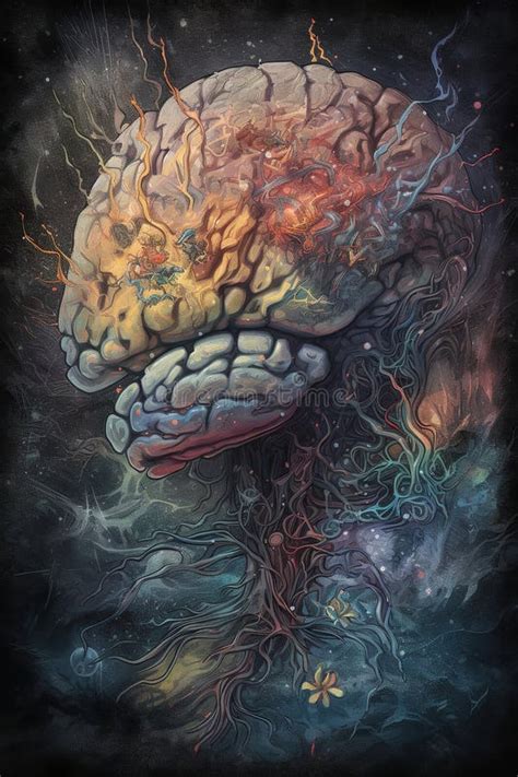 The Prefrontal Cortex Of The Brain S Executive Center Generative Ai Stock Illustration