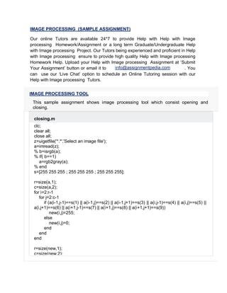 Image Processing Project Using Matlab PDF Photo Editing Software Computer Software And