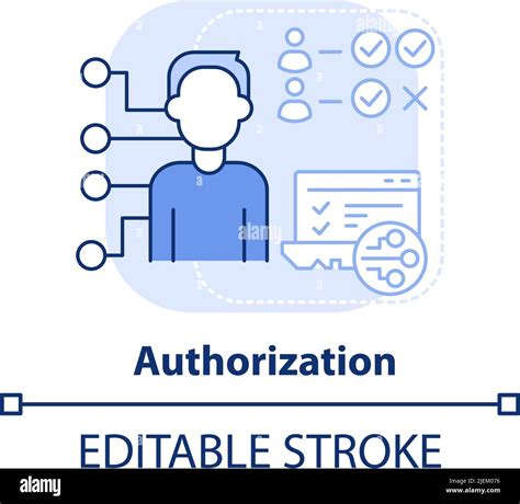 Authorization Light Blue Concept Icon Stock Vector Image And Art Alamy