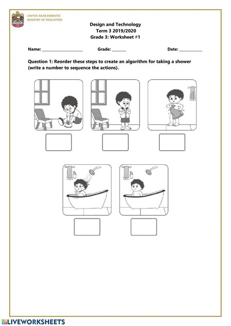 Algorithm And Pattern Online Exercise For Live Worksheets