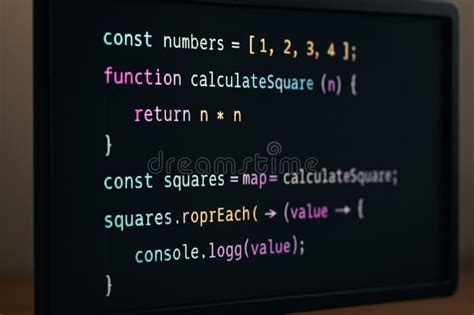 Javascript Code Displaying Array Manipulation And Square Calculation