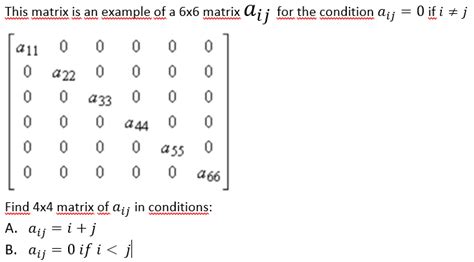 Solved This Matrix Is An Example Of A 6x6 Matrix Qij For The